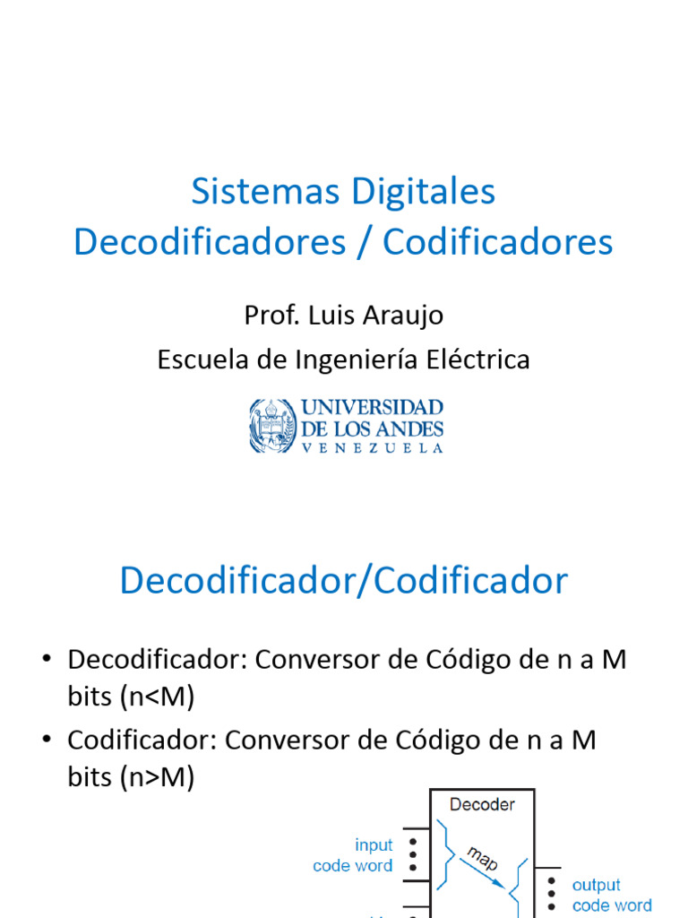 Decodificadores y Codificadores Digitales | PDF