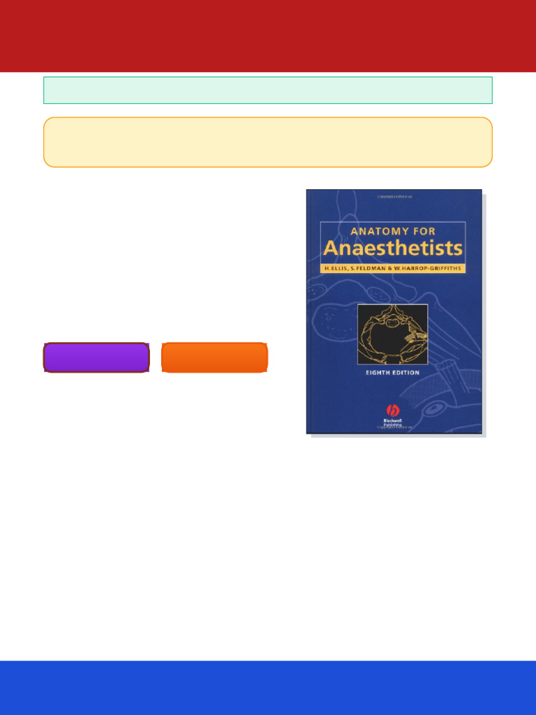 Anatomy For Anaesthetists 8th Edition Harold Ellis Ebook Indexed PDF ...