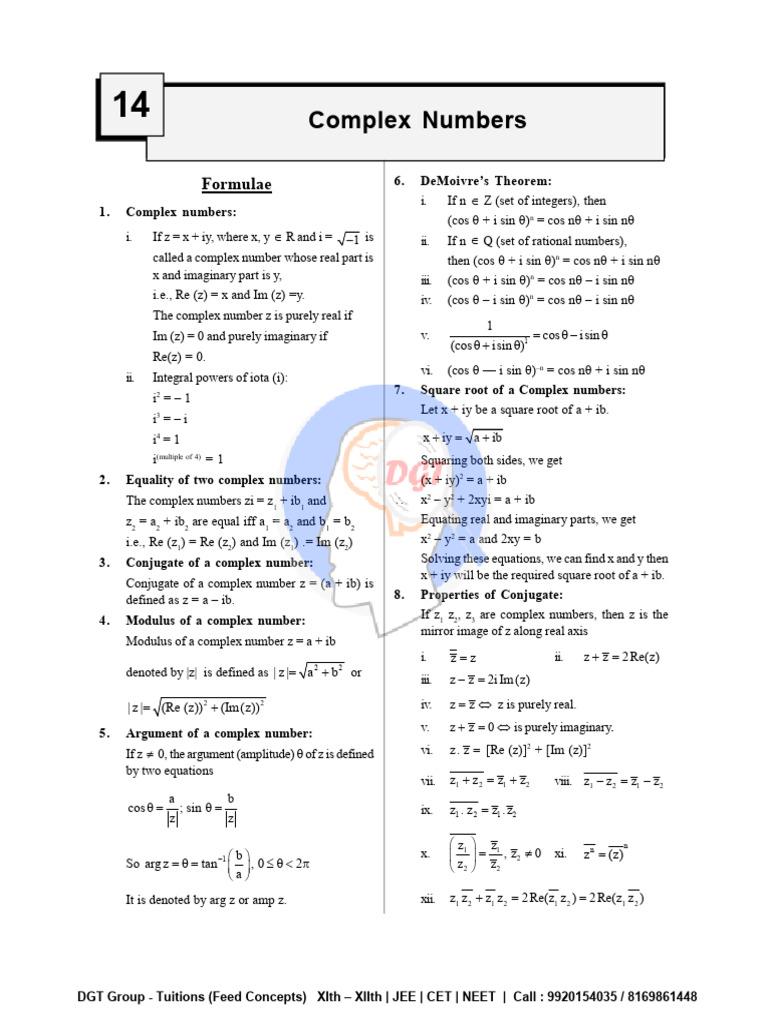 Understanding Complex Numbers and Their Properties | PDF | Complex ...