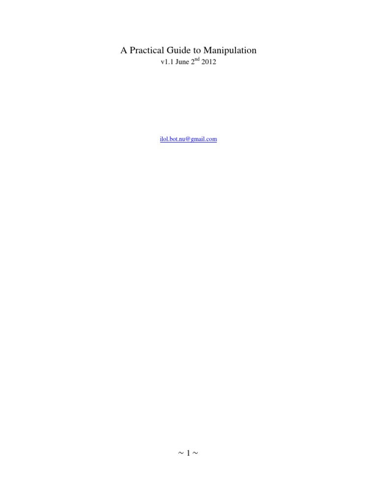 Mastering Manipulation Techniques | PDF | Psychological Manipulation ...
