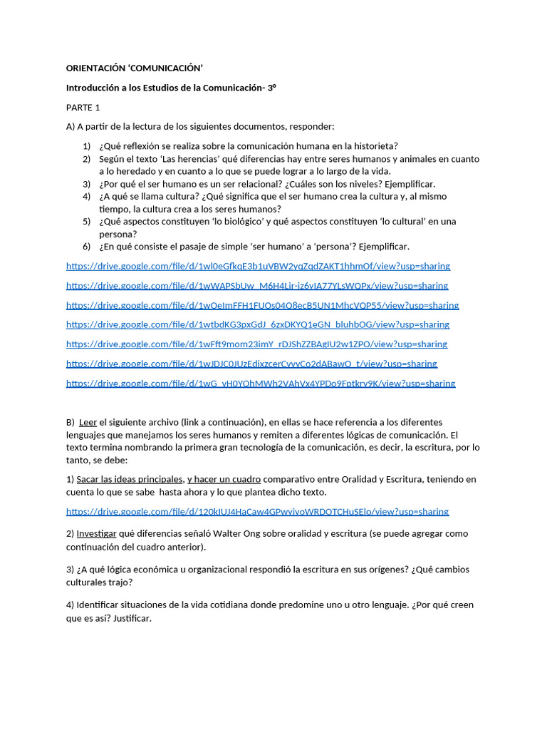 Introd A La Comunicación-Parte 1 EE | PDF