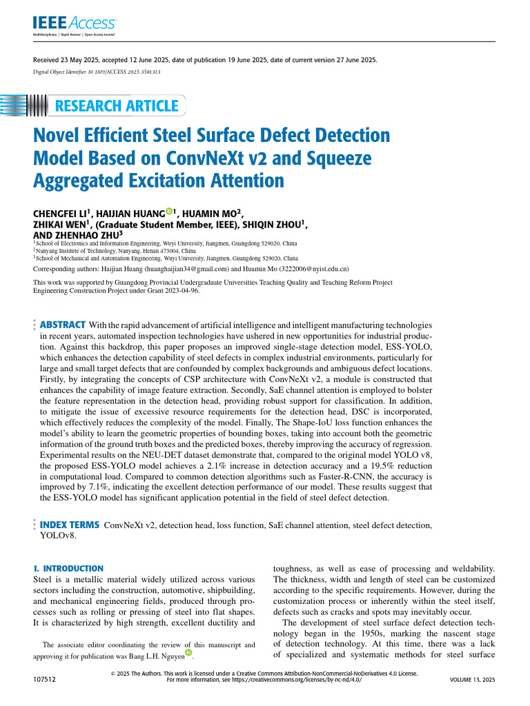 Novel Efficient Steel Surface Defect Detection Model Based On ConvNeXt ...