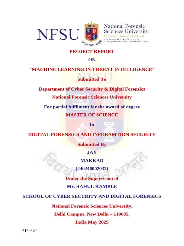 Ml Threat Intelligence Formatted | PDF | Machine Learning | Computer Security