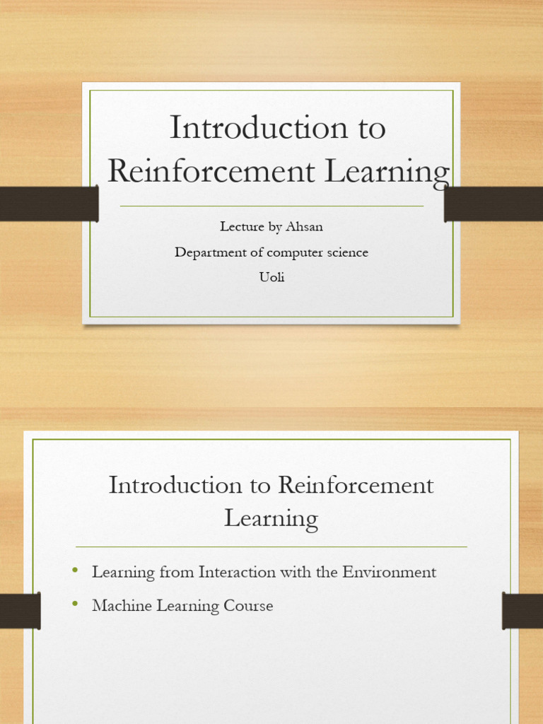 Reinforcement Learning Lecture | PDF | Applied Mathematics | Learning