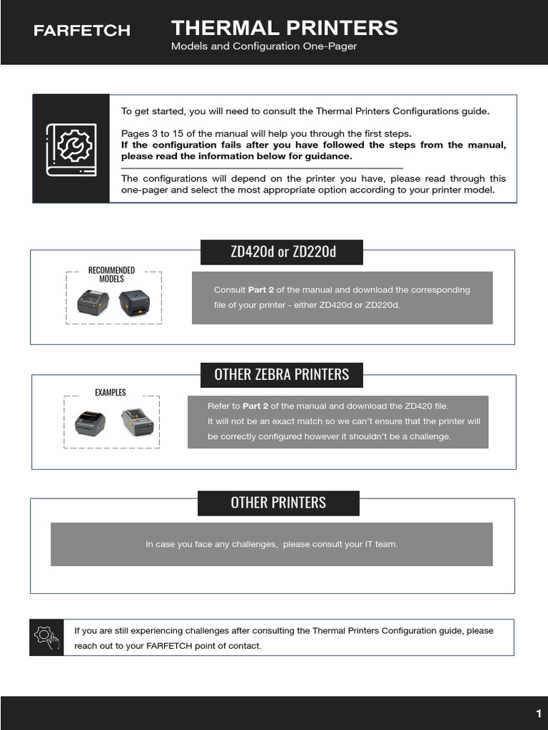 Models and Configuration One-Pager | PDF