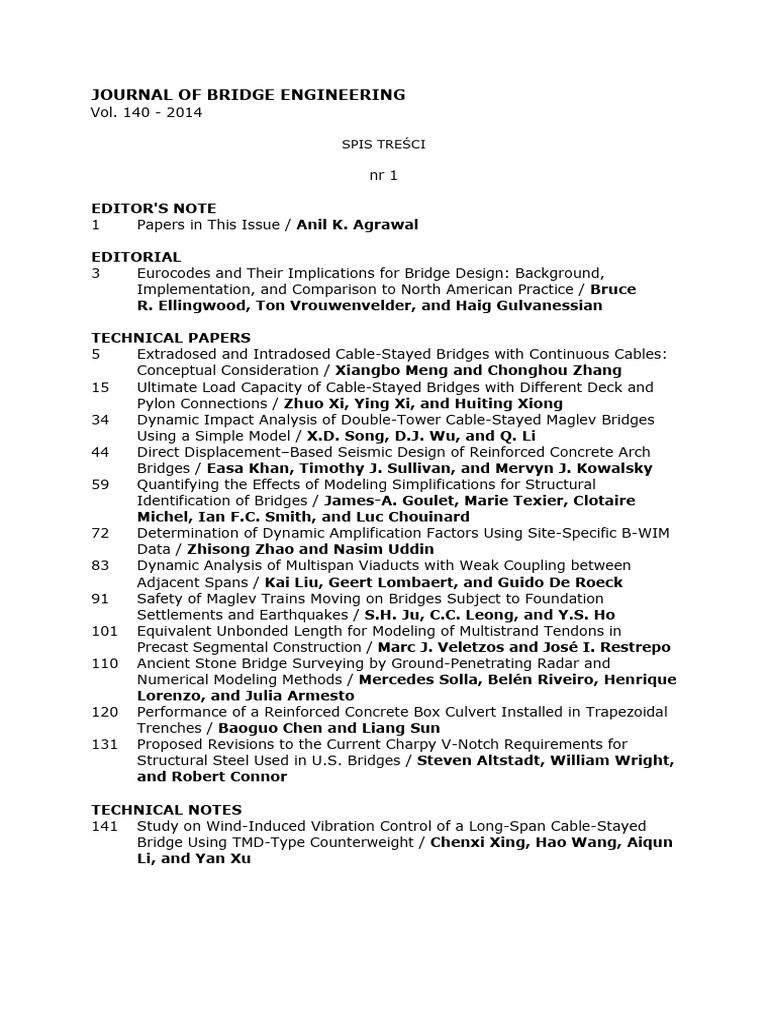 Eurocodes and Their Implications For Bridge Design 3944k3yfme | PDF ...