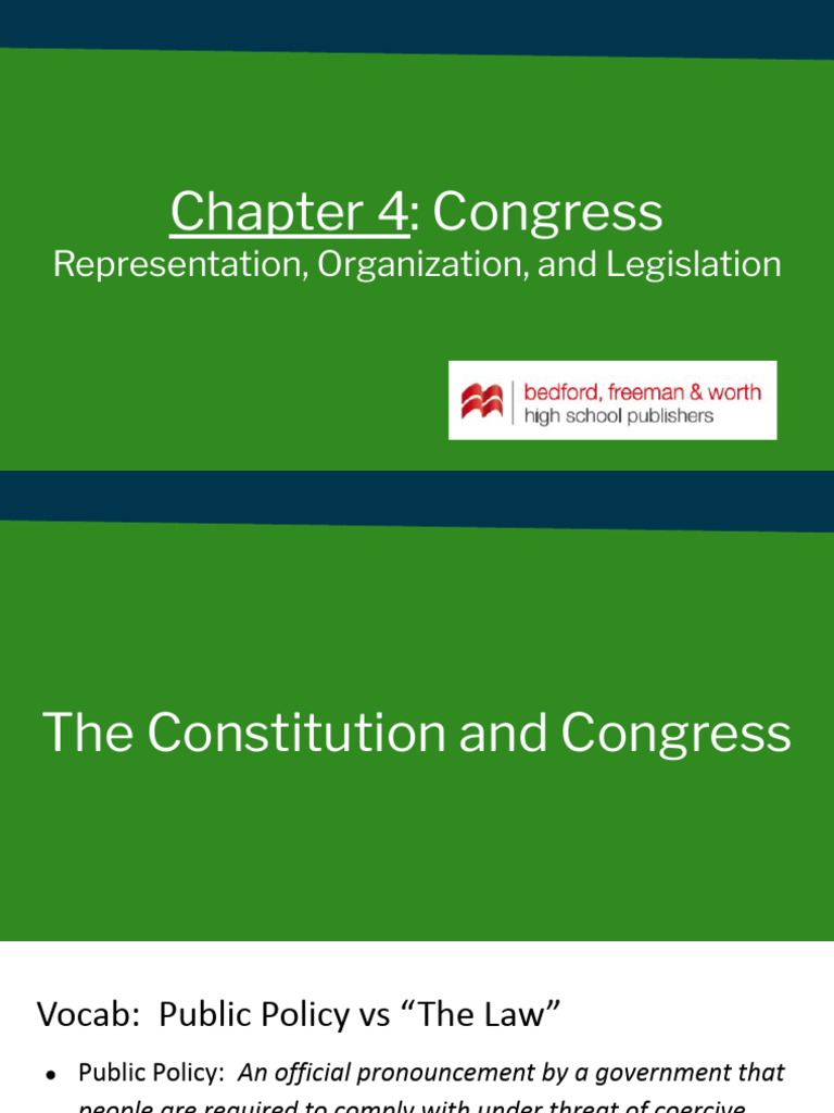 Chapter 4 Student Notes AP Gov | PDF | Earmark (Politics) | United ...
