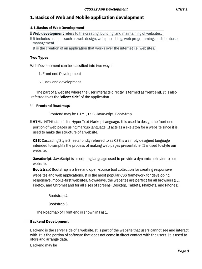 Unit 1 App Development | PDF | Mobile App | World Wide Web