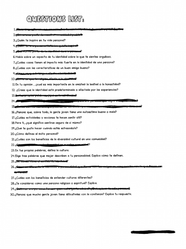 AP Practice Questions Las Identidades Amended 2025 | PDF