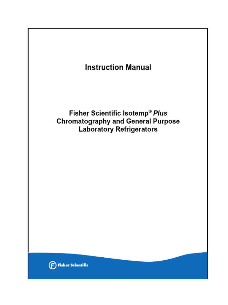 Isotemp Plus Lab Refrigerators Manual | PDF | Refrigerator