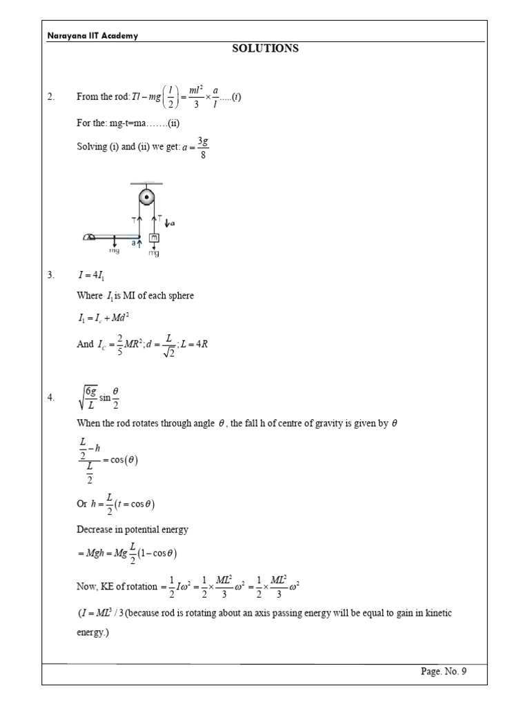 Apex Jeemain 2026 Physics Pt-15 Assignment Sol | PDF | Force | Torque