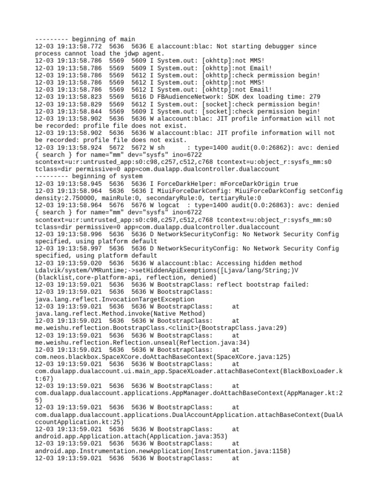 Com.dualapp.dualcontroller.dualaccount Logcat | PDF | Java (Programming ...