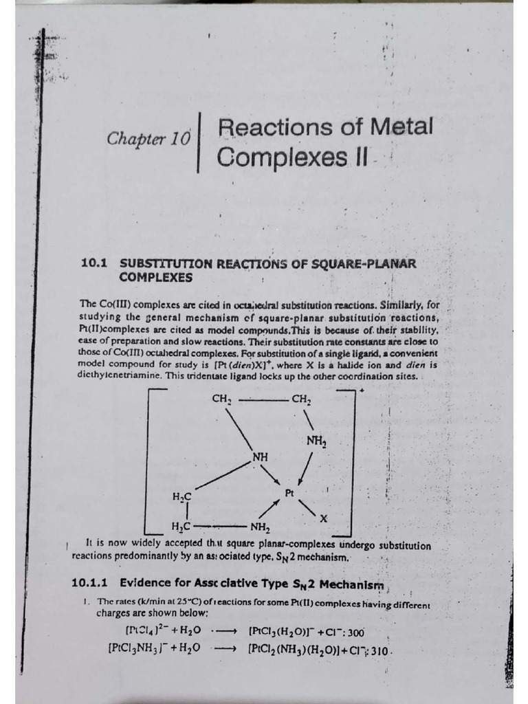 Reaction of Metal Complexes (Part-II) | PDF