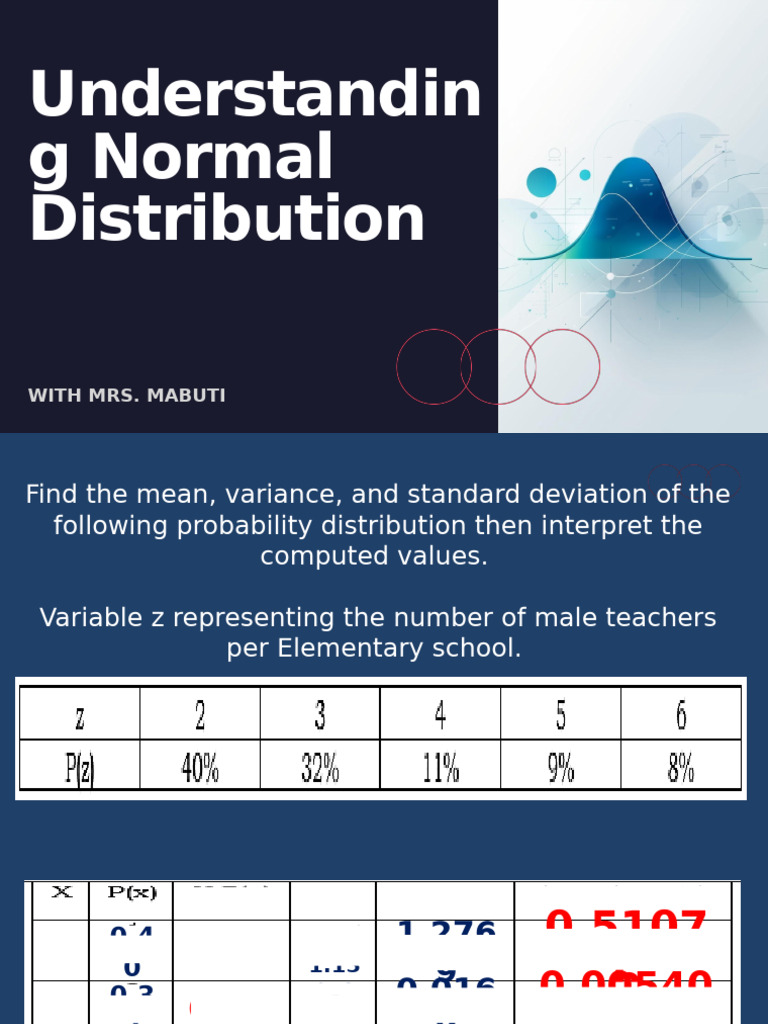Presentation - Understanding Normal Distribution | PDF | Normal ...