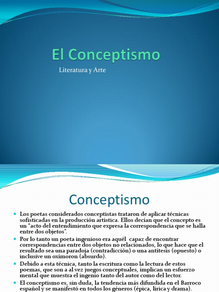 Ppt. El Conceptismo | PDF | Alegoría | Metáfora
