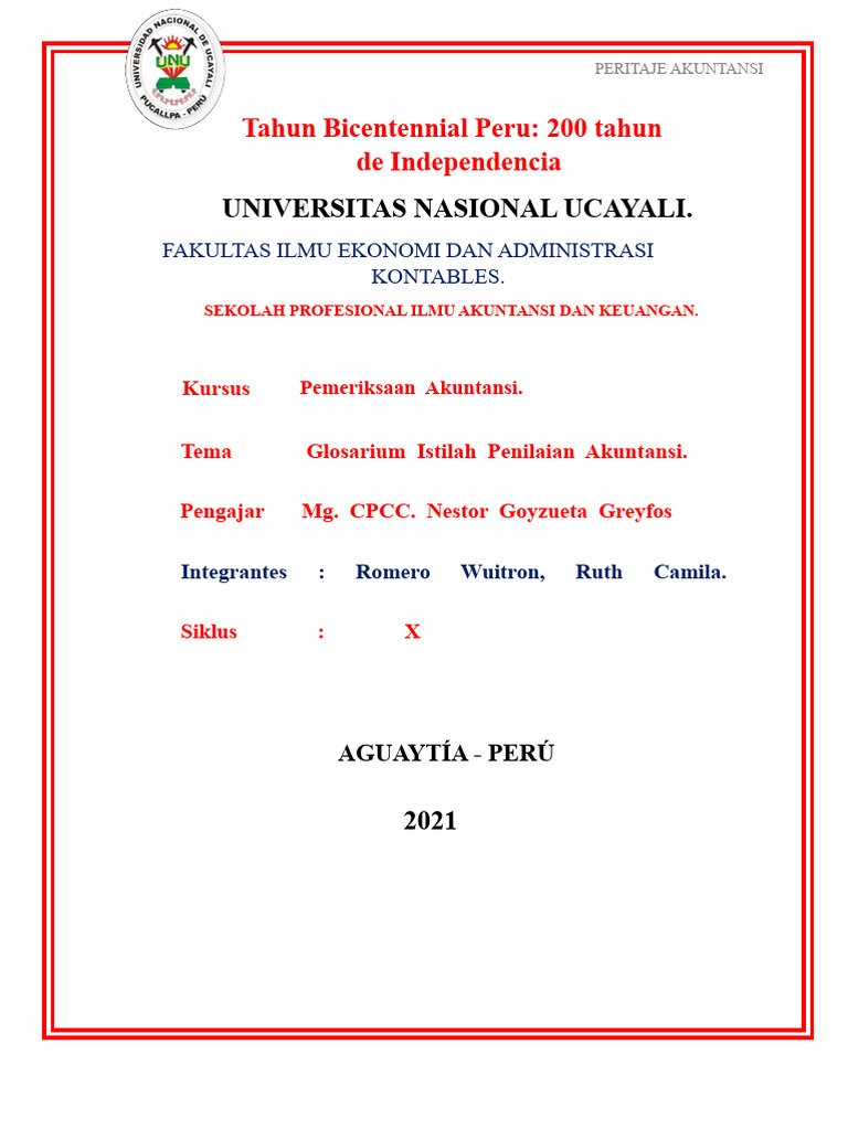 Panduan Peritase Akuntansi di Peru | PDF