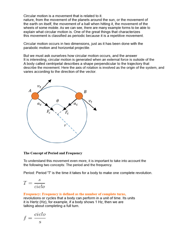 The Circular Motion | PDF | Acceleration | Angle