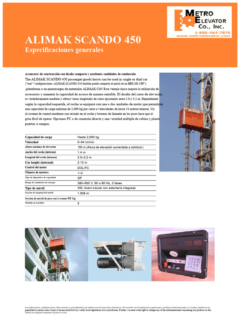 Alimak-Scando-450 | PDF | Vehículo de motor