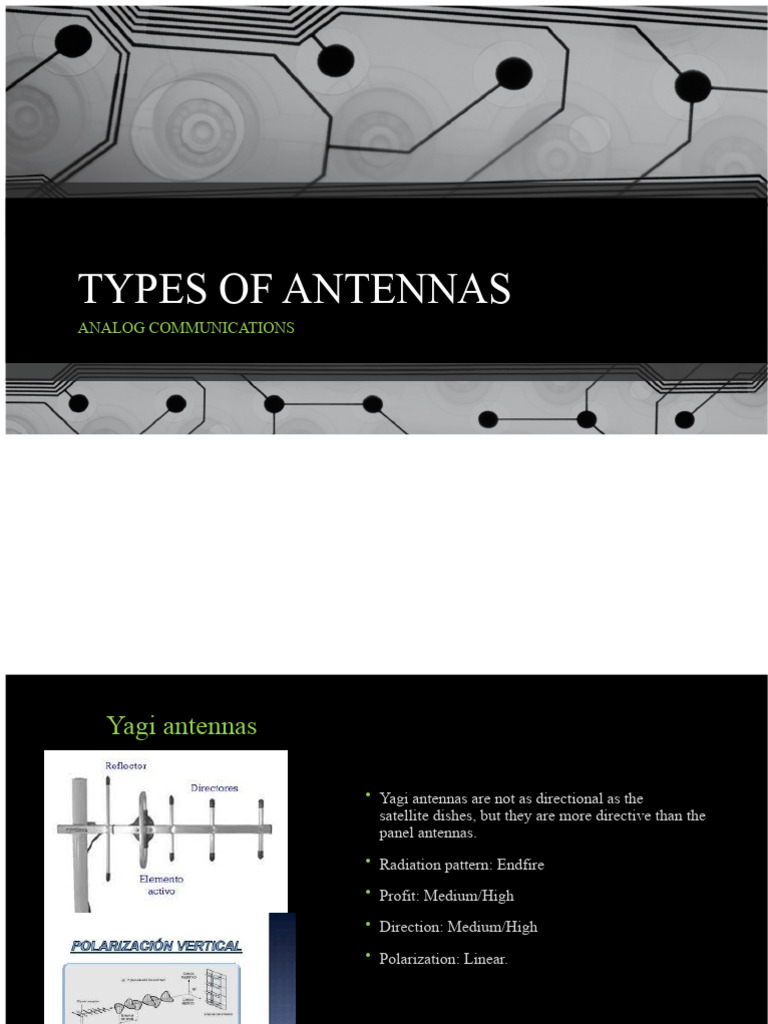 Presentation type of Antennas | PDF | Antenna (Radio) | Information And ...