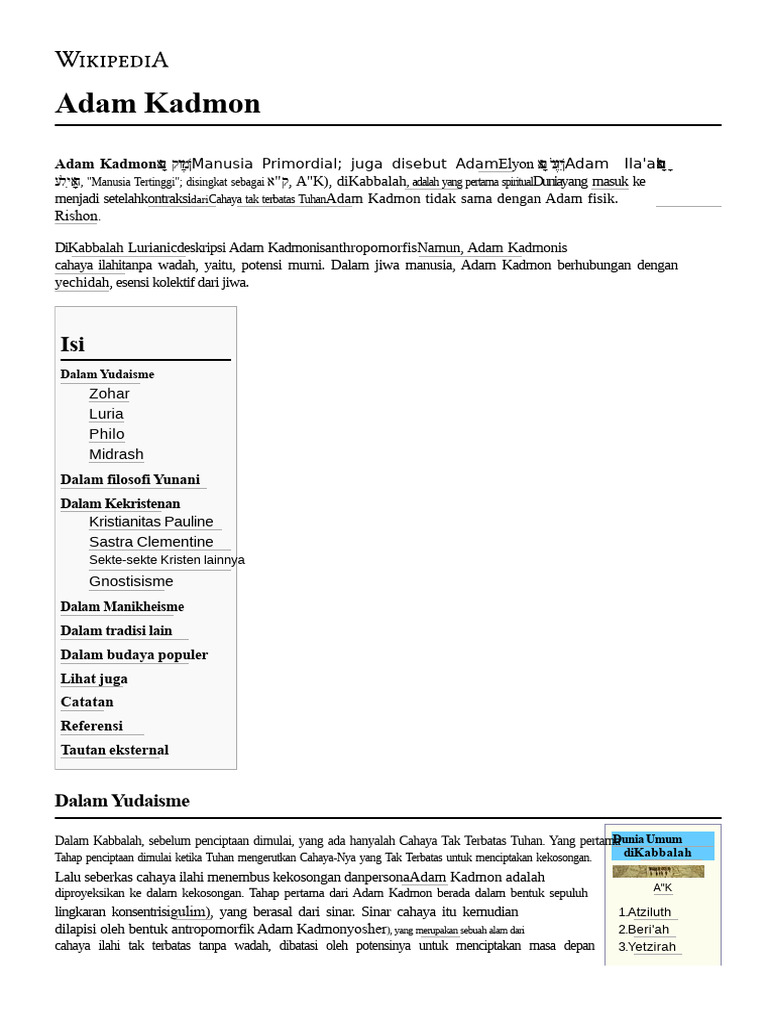 Adam Kadmon | PDF