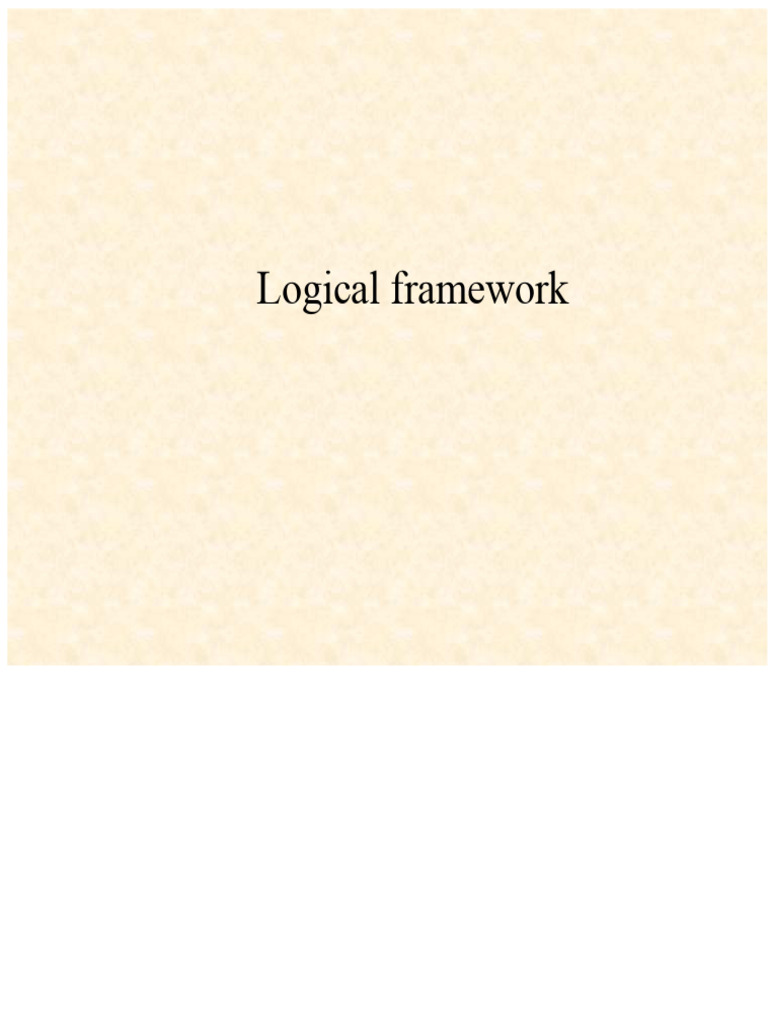 logical framework | PDF | Hypothesis | Evaluation