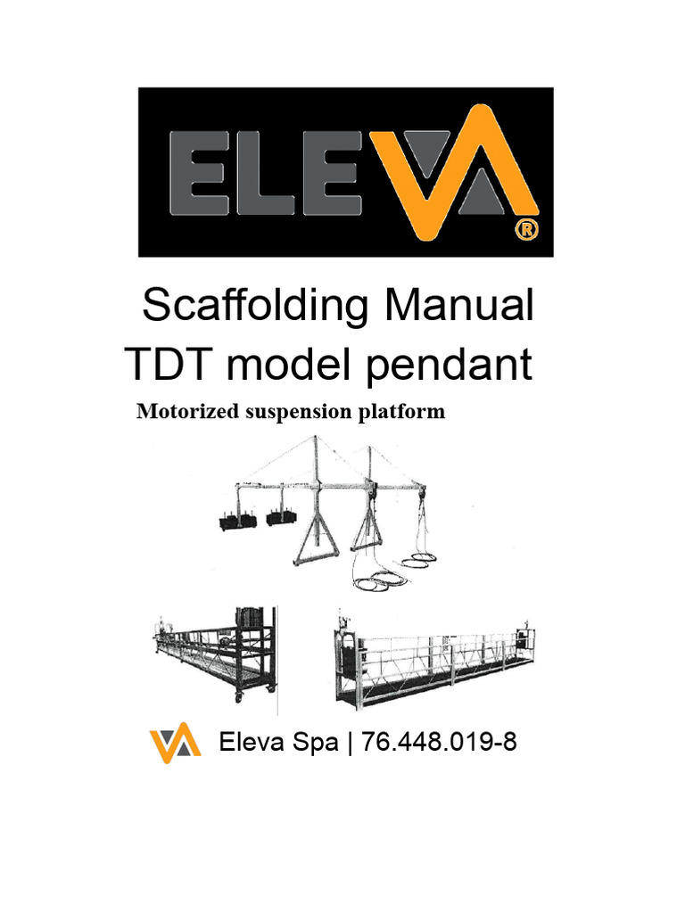TDT Model Hanging Scaffold Manual | PDF | Crane (Machine) | Scaffolding