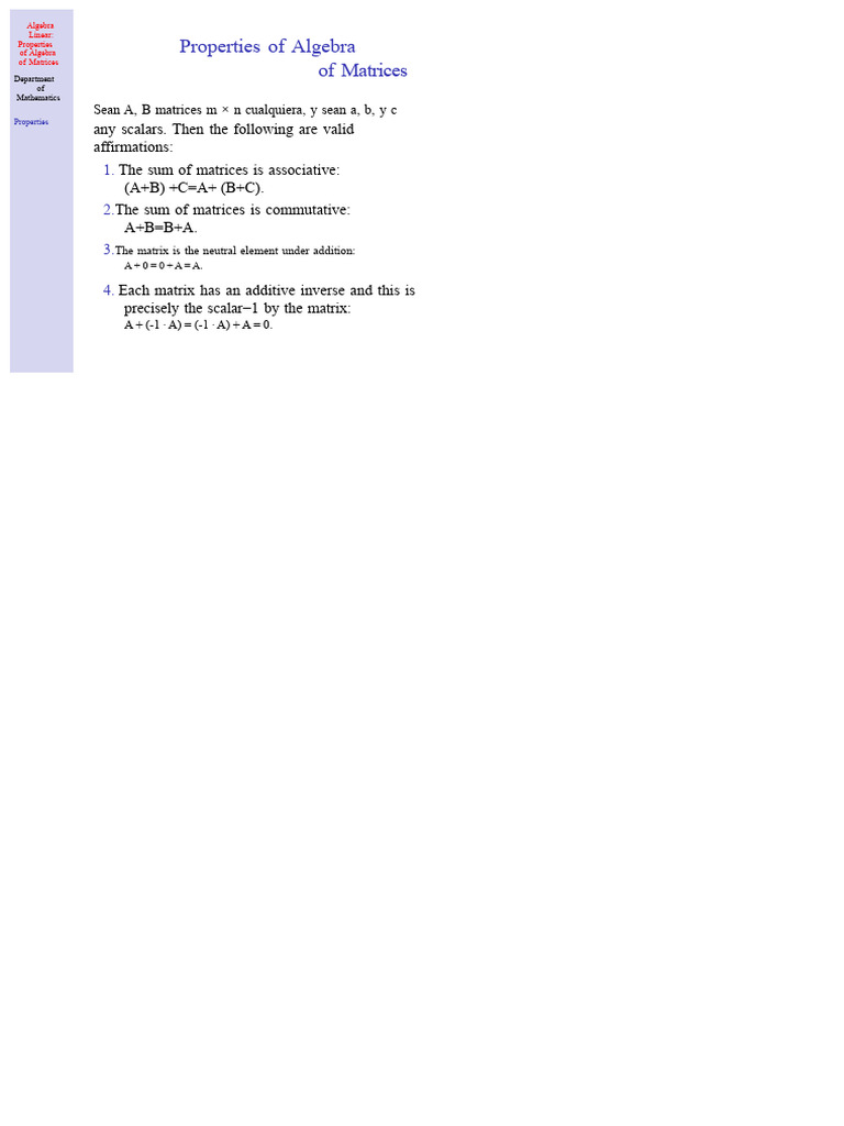algebra-linear-properties-algebra-matrices.pdf | PDF | Matrix ...