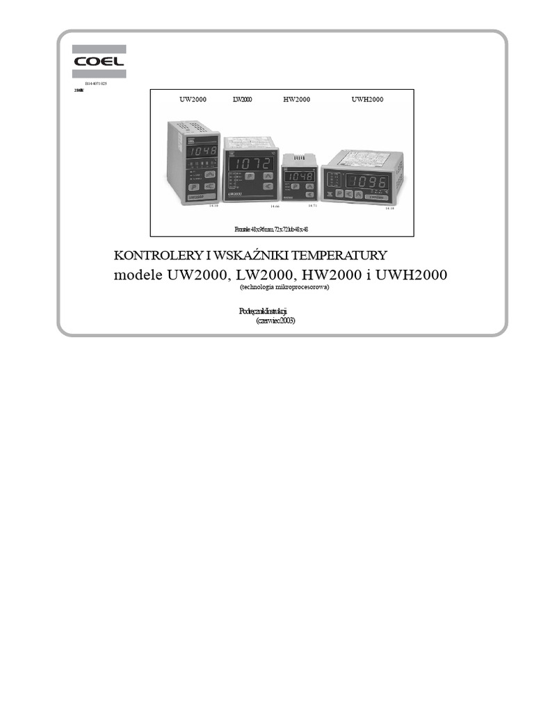 Wskaźnik Coel hw2000 | PDF