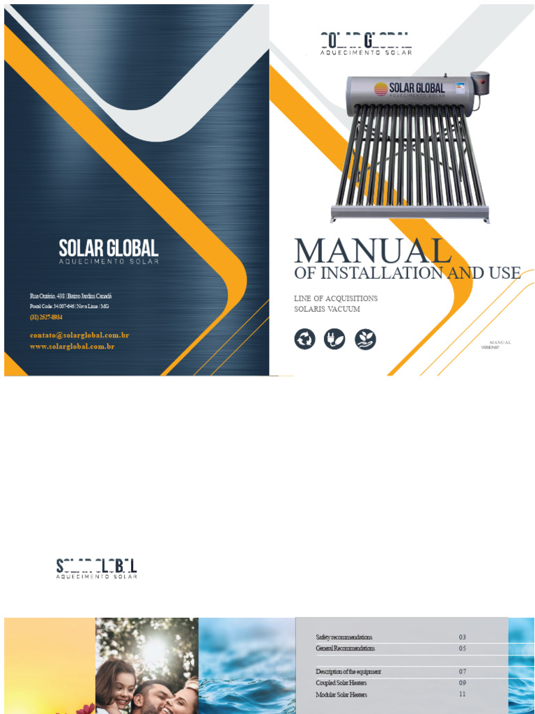 Solar Installation Manual Global-Version 07 (1) | PDF | Water Heating ...