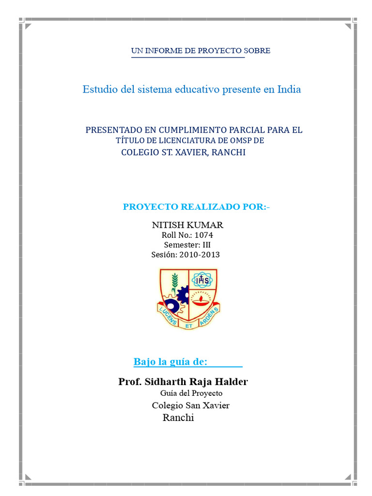 Proyecto Sobre Educación | PDF | Mujer | Índice de Desarrollo Humano