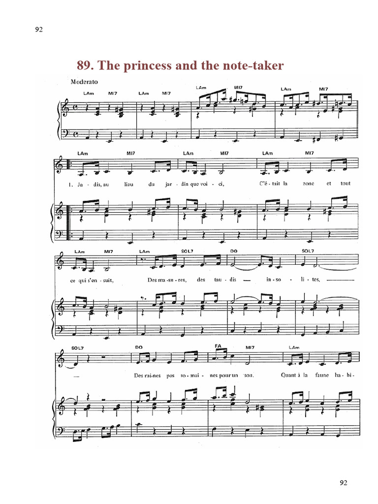 The Princess and The Note Taker | PDF