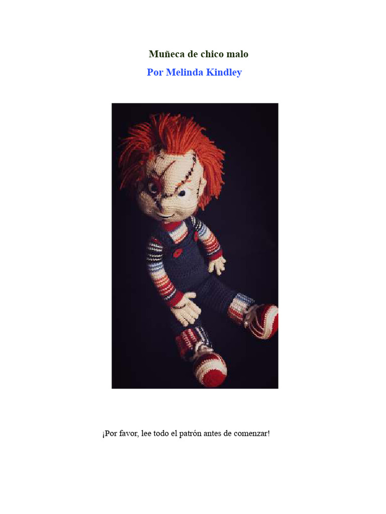 Patrón de Muñeca de Chico Malo en Crochet | PDF | Mano | Tejer