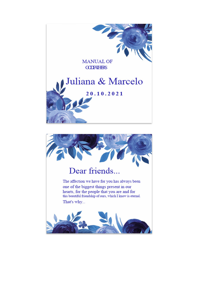 Royal Blue Godparents Manual | PDF