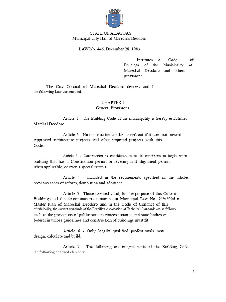 Building Code of Marechal Deodoro | PDF | Stairs | Elevator