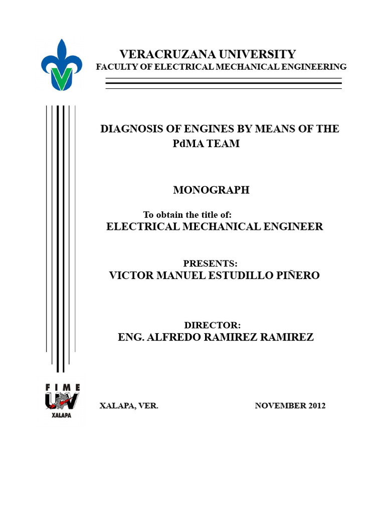 Engine Diagnosis Using PdMA Techniques | PDF | Electric Motor ...