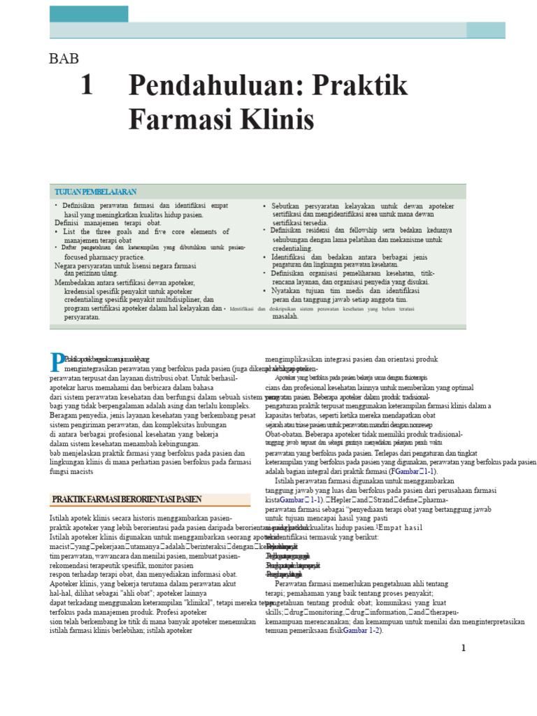 Praktik Farmasi Klinis Berbasis Pasien | PDF