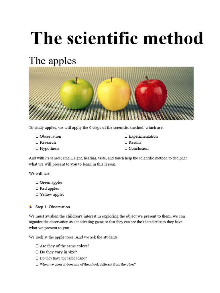 Lesson With the Scientific Method | PDF | Scientific Method | Hypothesis