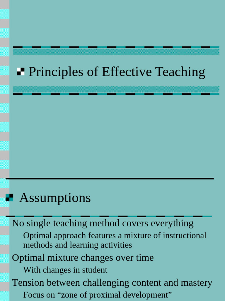 Principles of Effective Teaching | PDF | Learning | Behavior Modification