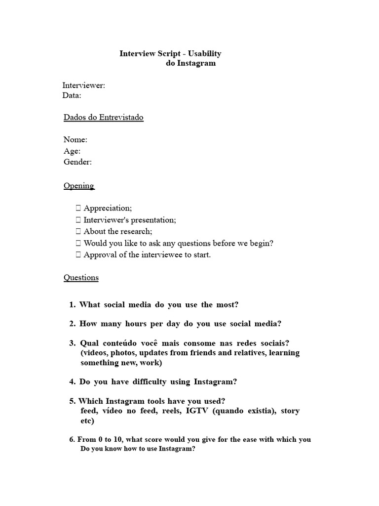 Interview Script | PDF