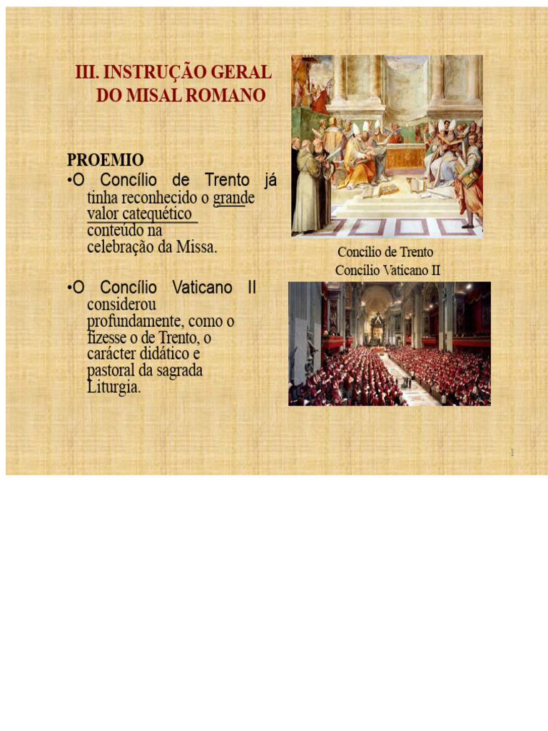 Instrução Geral do Missal Romano | PDF | Eucaristia | Liturgia