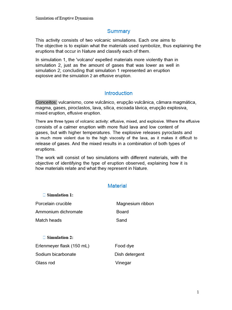 Volcanism Geology Report | PDF | Volcano | Lava