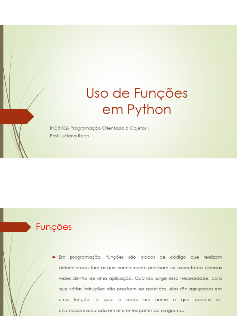 Aula14_Função(def) | PDF | Função (Matemática) | Parâmetro (programação ...