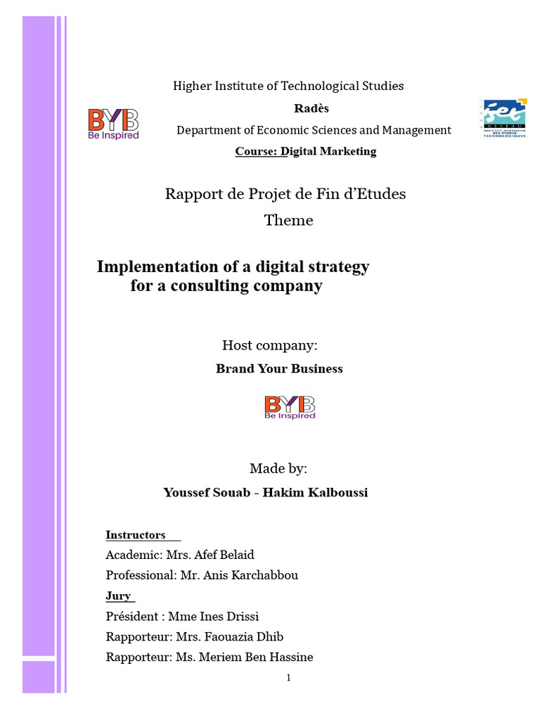PFE Report Hakim and Youssf | PDF | Digital Marketing | Marketing