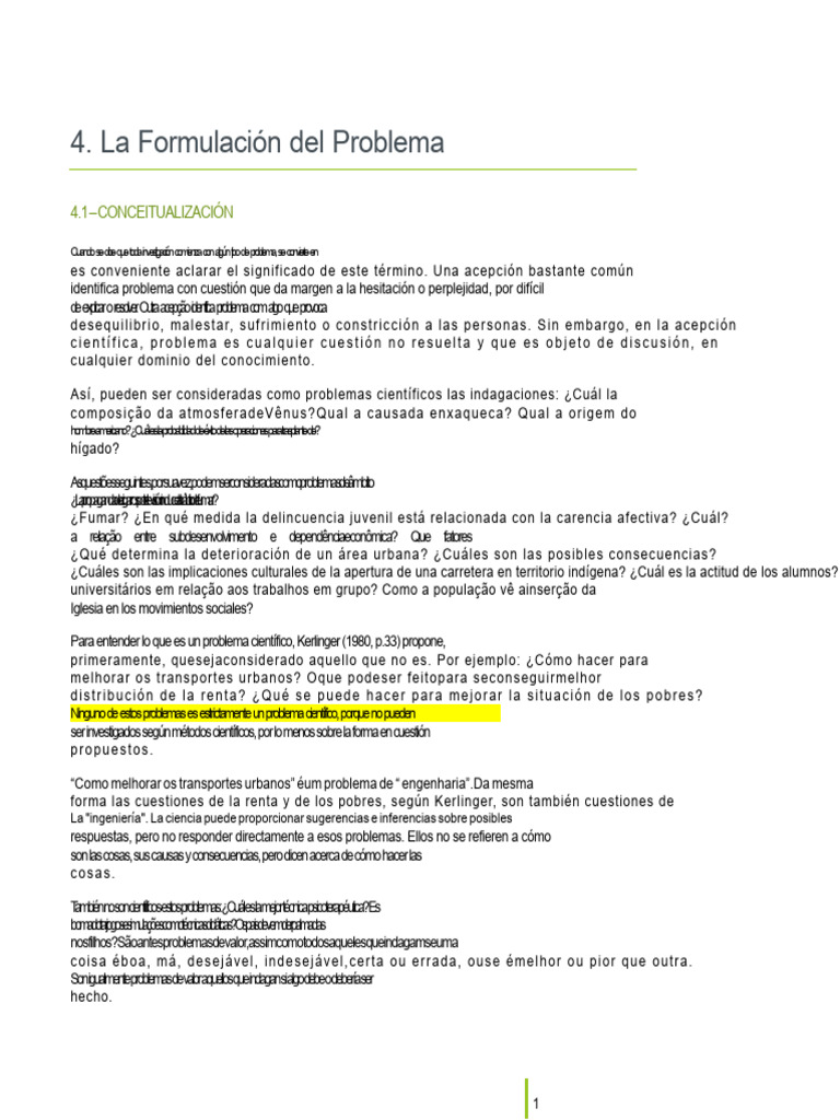 Formulación y Relevancia del Problema de Investigación | PDF ...