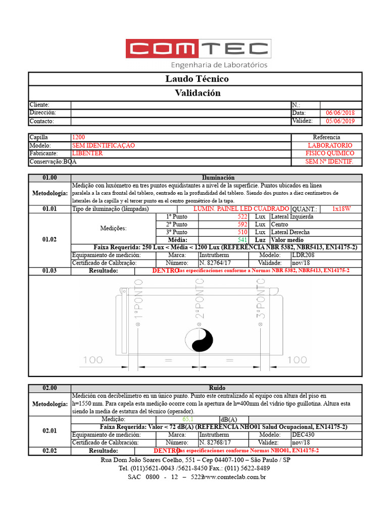 INFORME CAPILLA DE EXHAUSTIÓN QUÍMICA - COMTEC (DESPUÉS) | PDF | Ligero