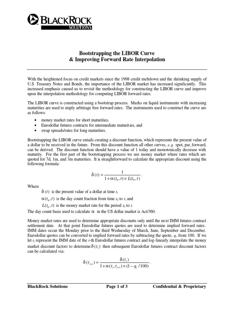 Bootstrapping The Libor Curve | PDF | Swap (Finance) | Libor