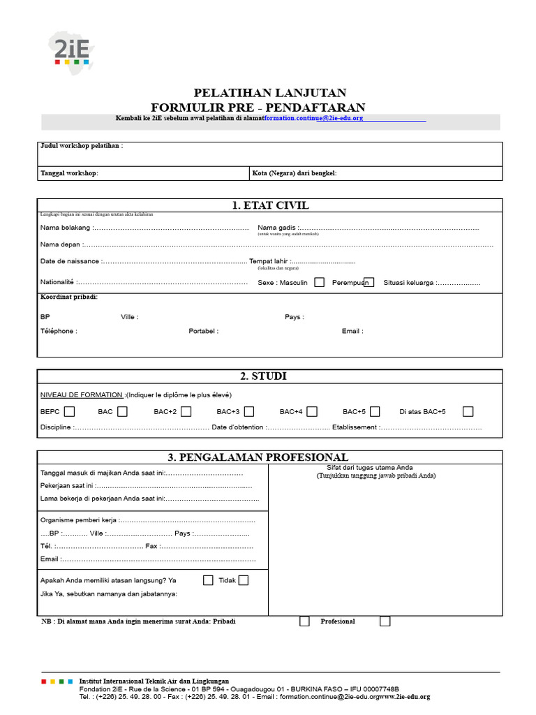 Formulir-pra-pendaftaran-FC-2iE-vf | PDF