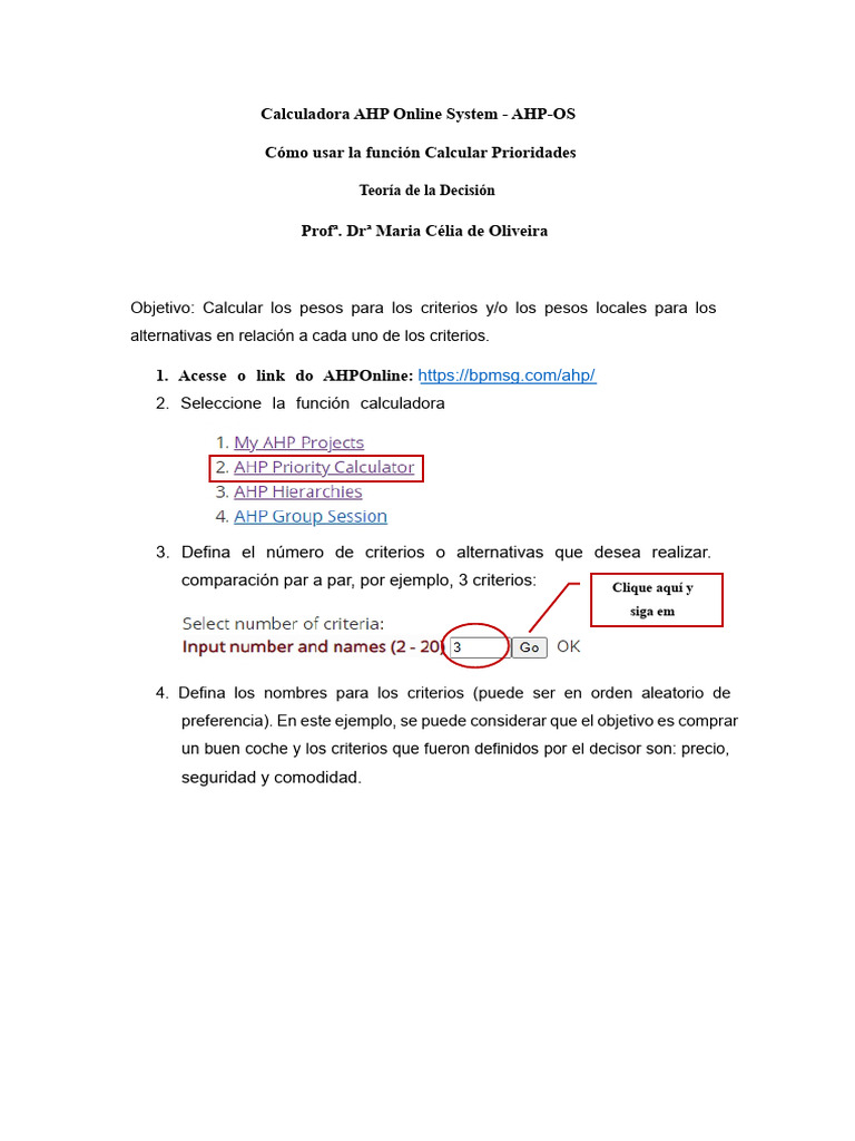 Calcular Prioridades con AHP Online | PDF