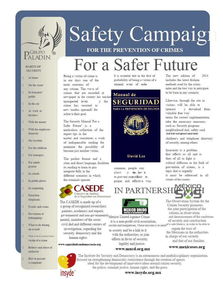 Crime Prevention Safety Manual 2014 | PDF | Crimes | Crime & Violence