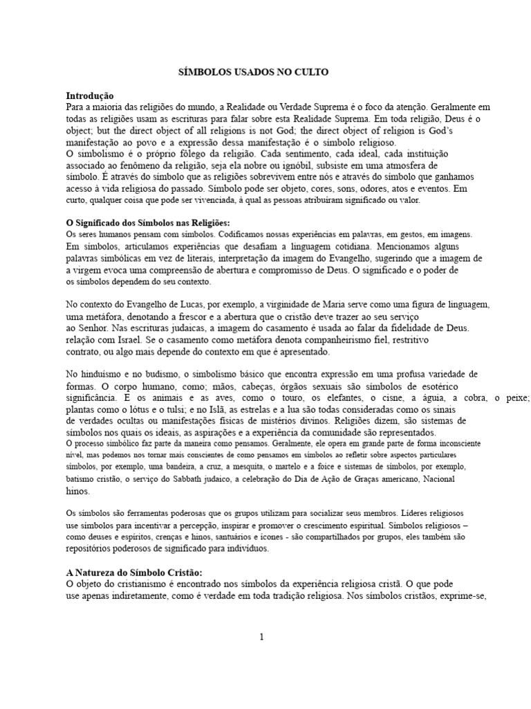 Símbolos Religiosos e Seu Significado | PDF | Deus | Ícone